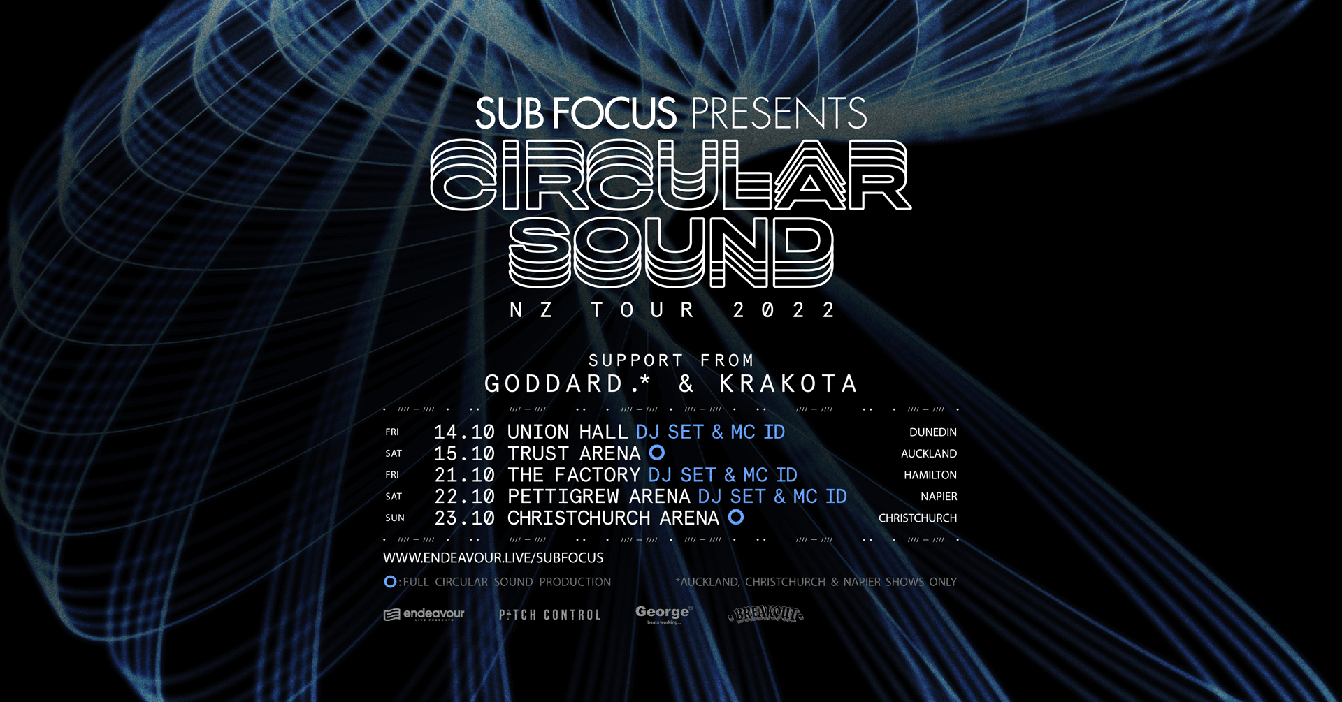 Sub Focus presents Circular Sound - NZ Tour